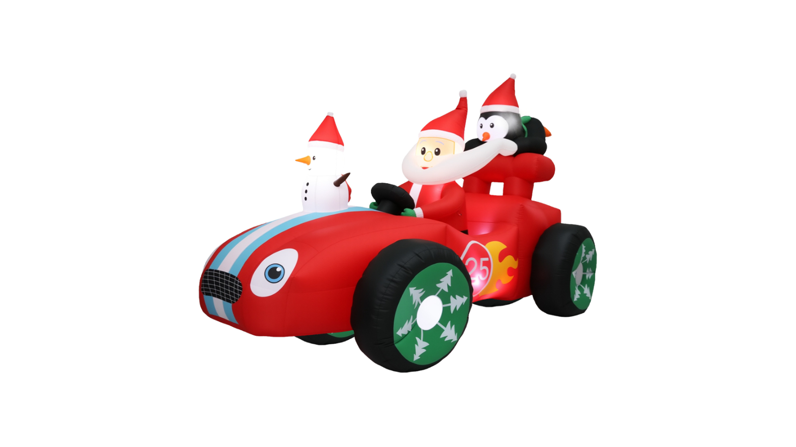 Santaco Inflatable Decor Christmas Santa and Race Car - 2.4metre ...