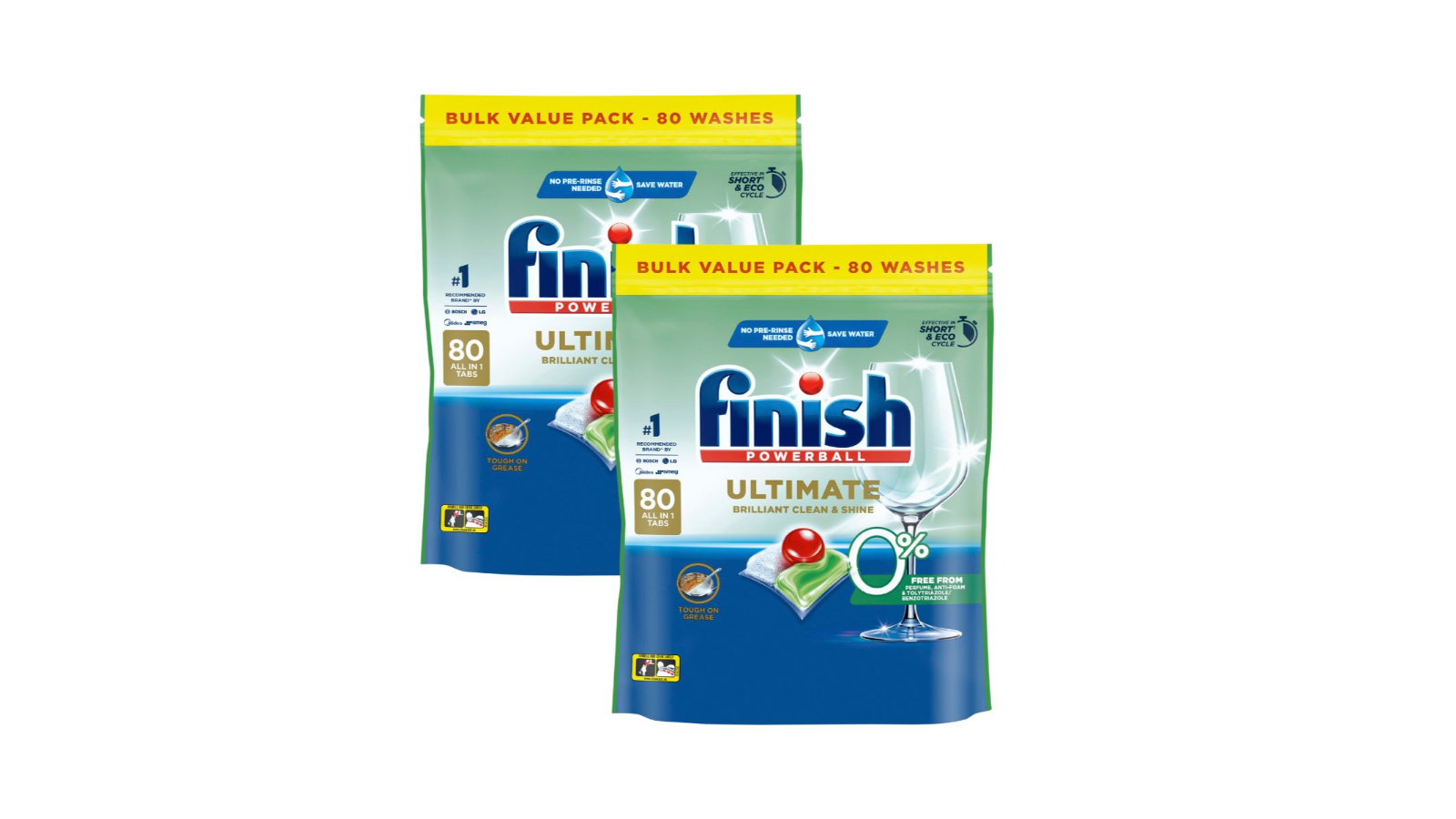 Finish 160 Tabs Ultimate Dishwasher Tablets – Pack of 2 | Harvey Norman