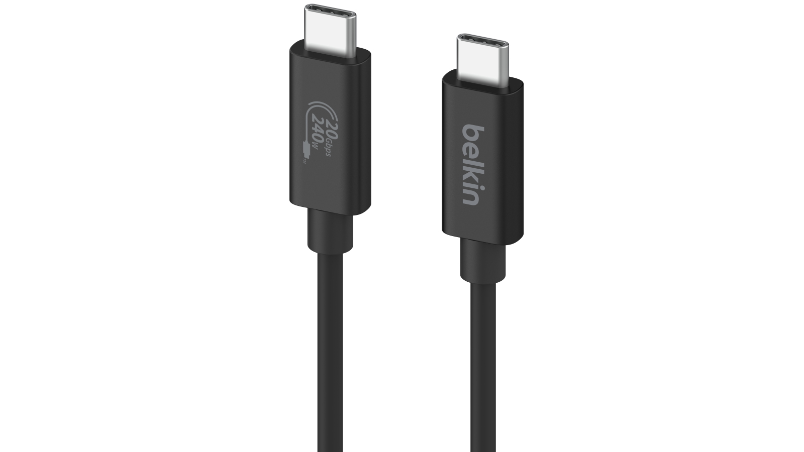 Belkin Connect 1.2m 240W + 20Gbps USB4 Cable - Black | Harvey Norman