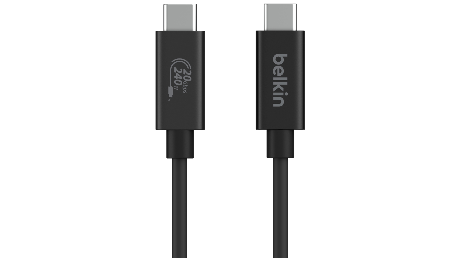 Belkin Connect 1.2m 240W + 20Gbps USB4 Cable - Black | Harvey Norman