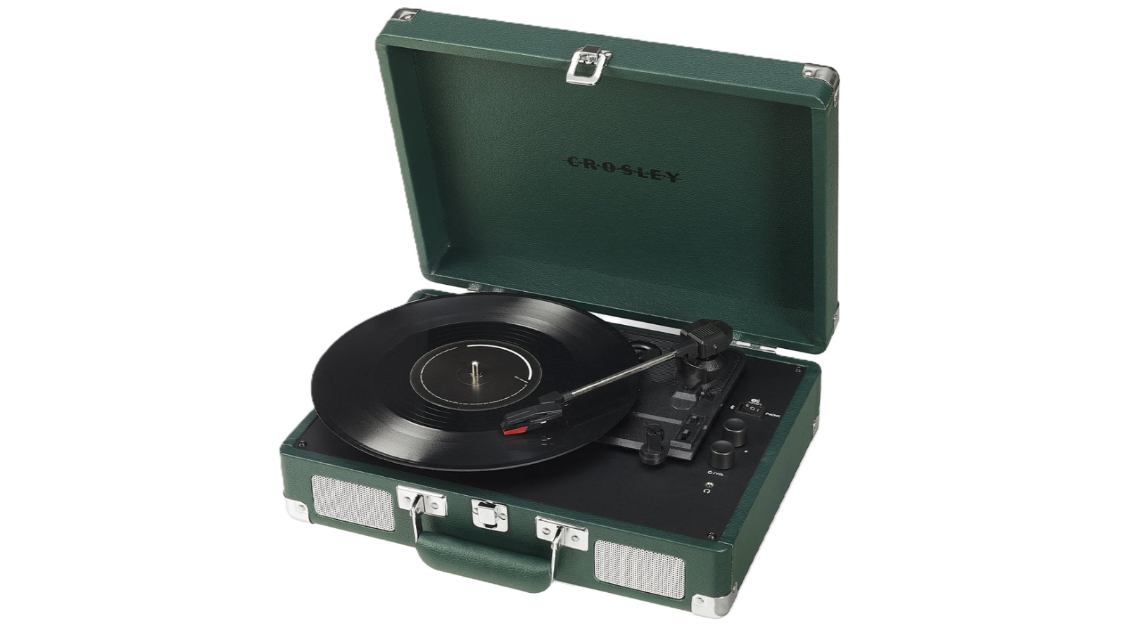 Crosley Emerald Green Cruiser Bluetooth Portable Turntable | Harvey Norman