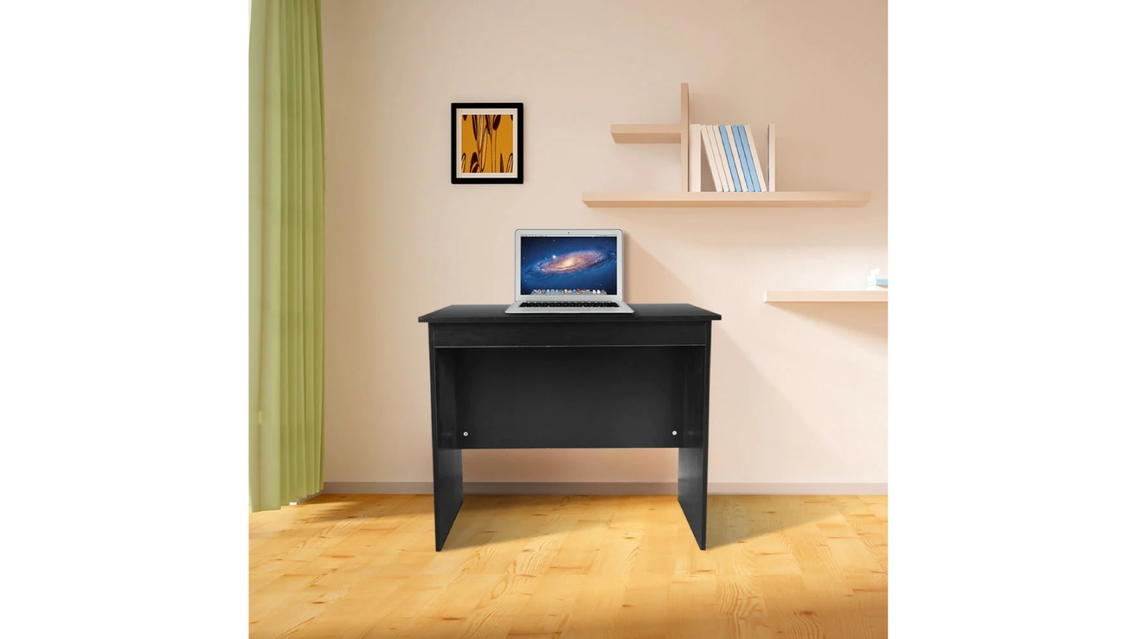 Design Square 90cm Modern Simpleline Office Desk Table - Black | Harvey ...