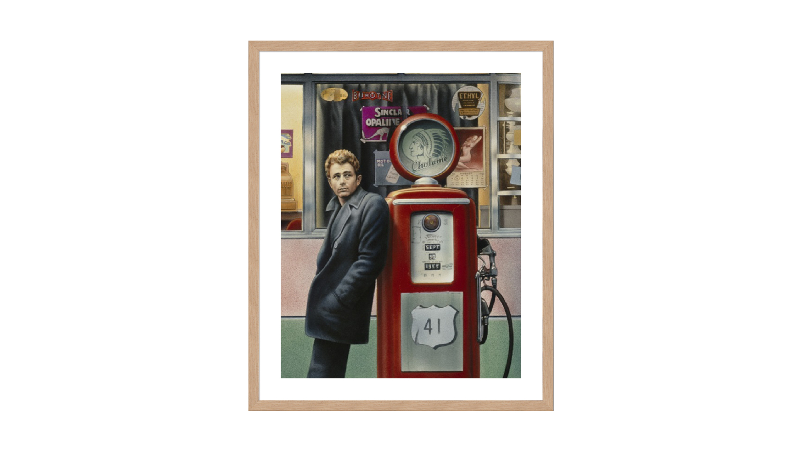 La Grolla James Dean Natural Frame Wall Art - 94 x 69cm | Harvey Norman