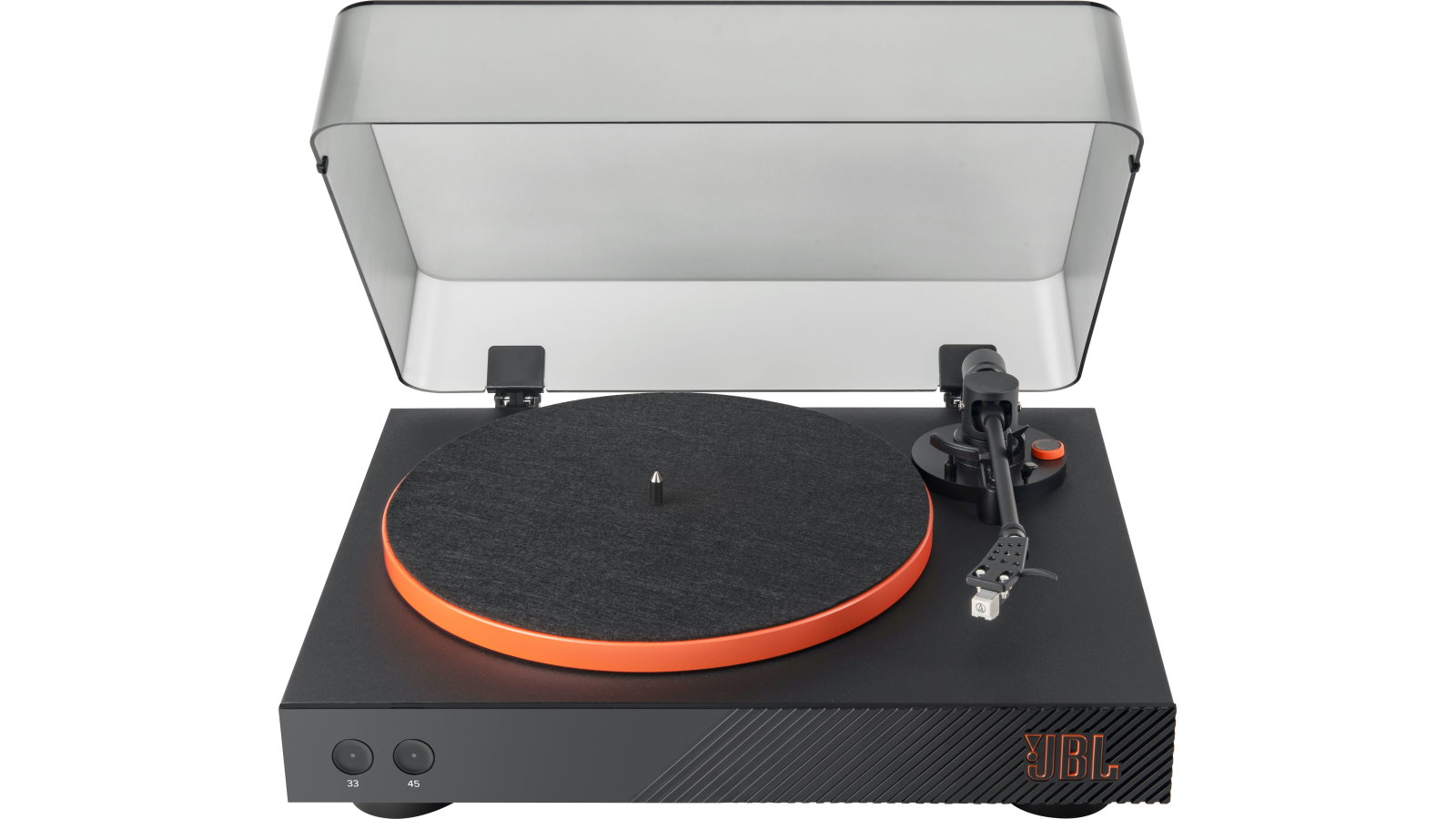 JBL Authentics Spinner Bluetooth Turntable - Black/Orange | Harvey Norman