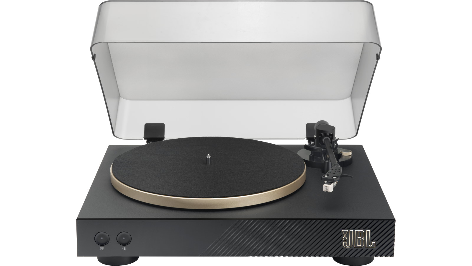 JBL Authentics Spinner Bluetooth Turntable - Black/Gold | Harvey Norman