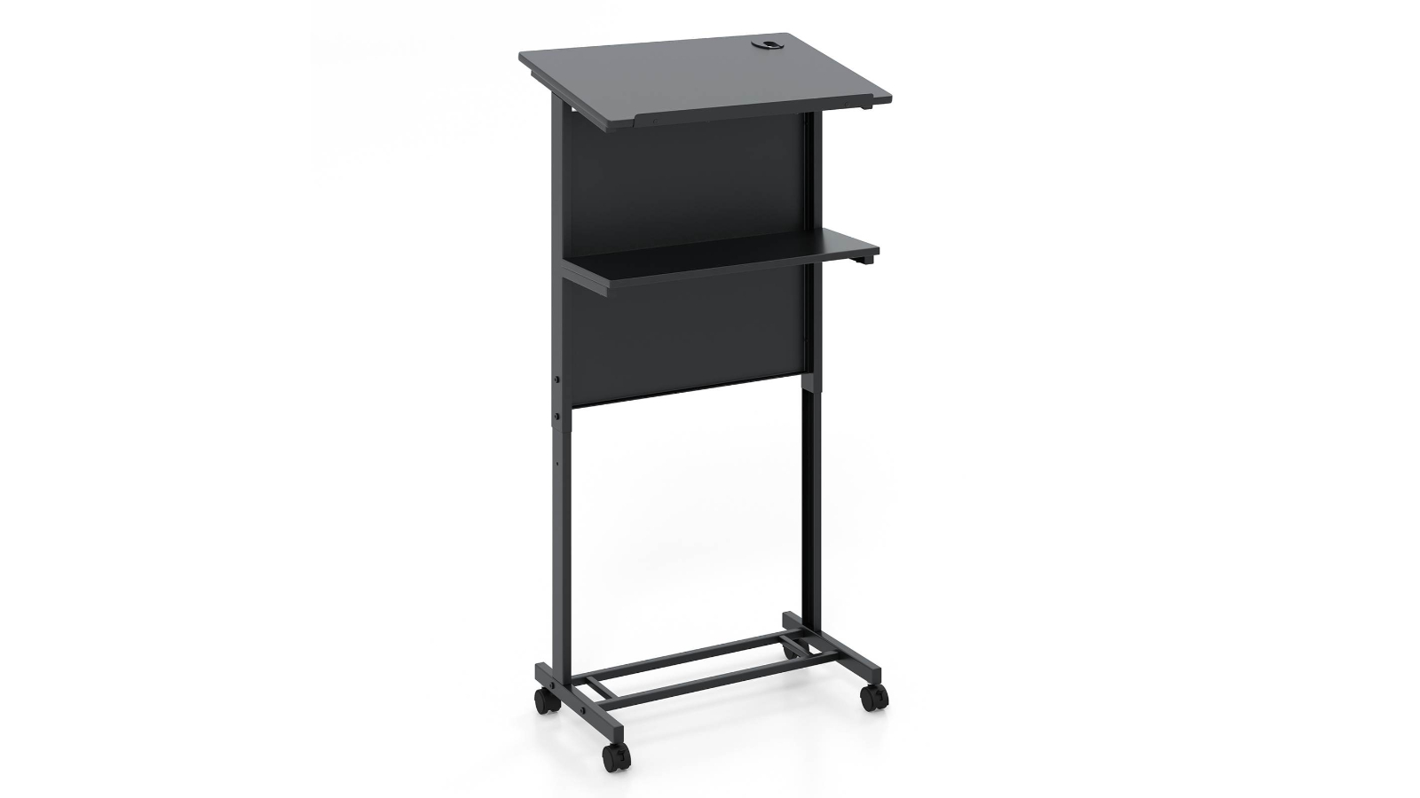 Costway Adjustable Lectern Standing Desk - Black | Harvey Norman