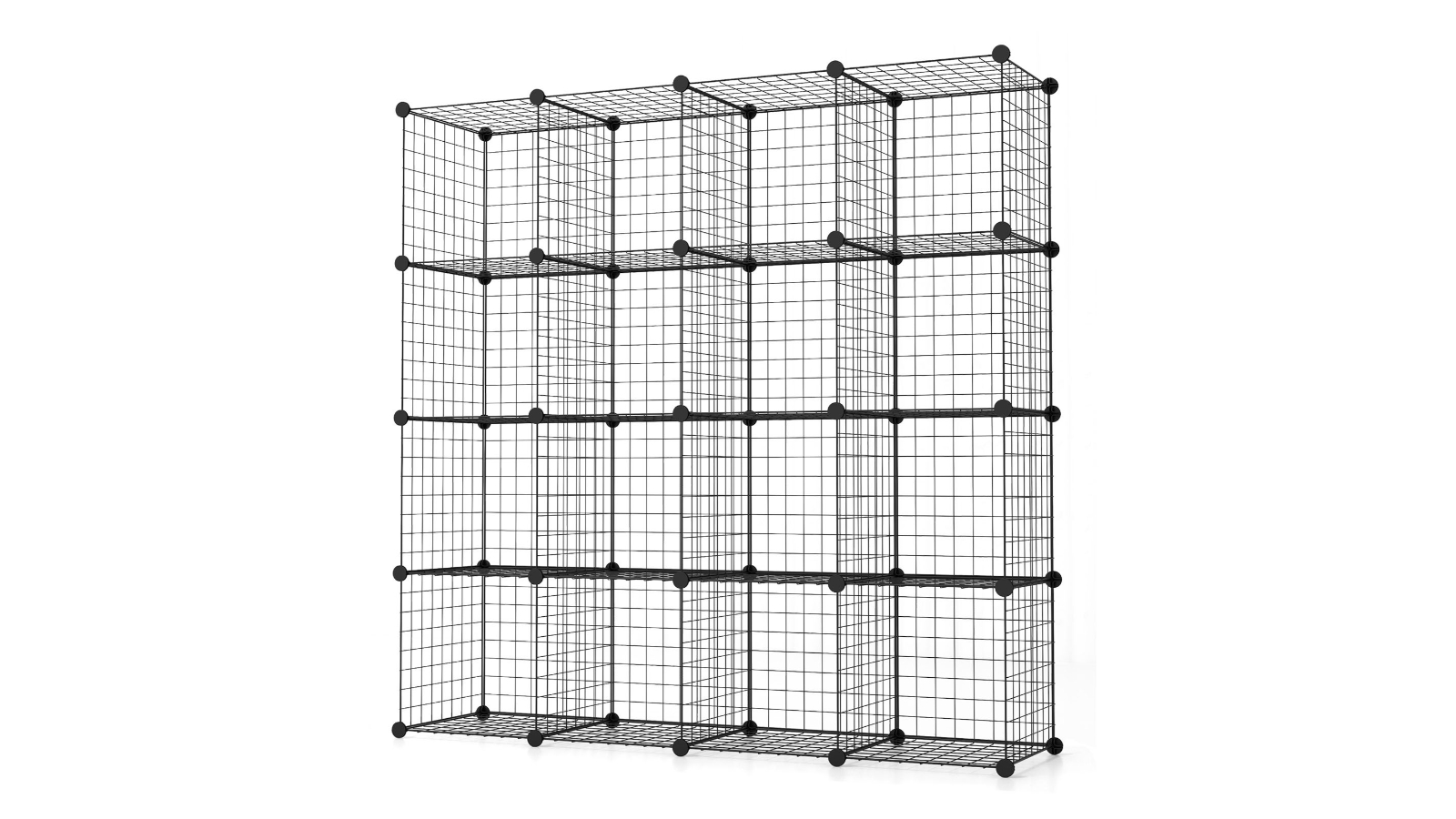 Costway 16 Piece Wire Storage Cube Set DIY Modular Shelf Organizer and ...