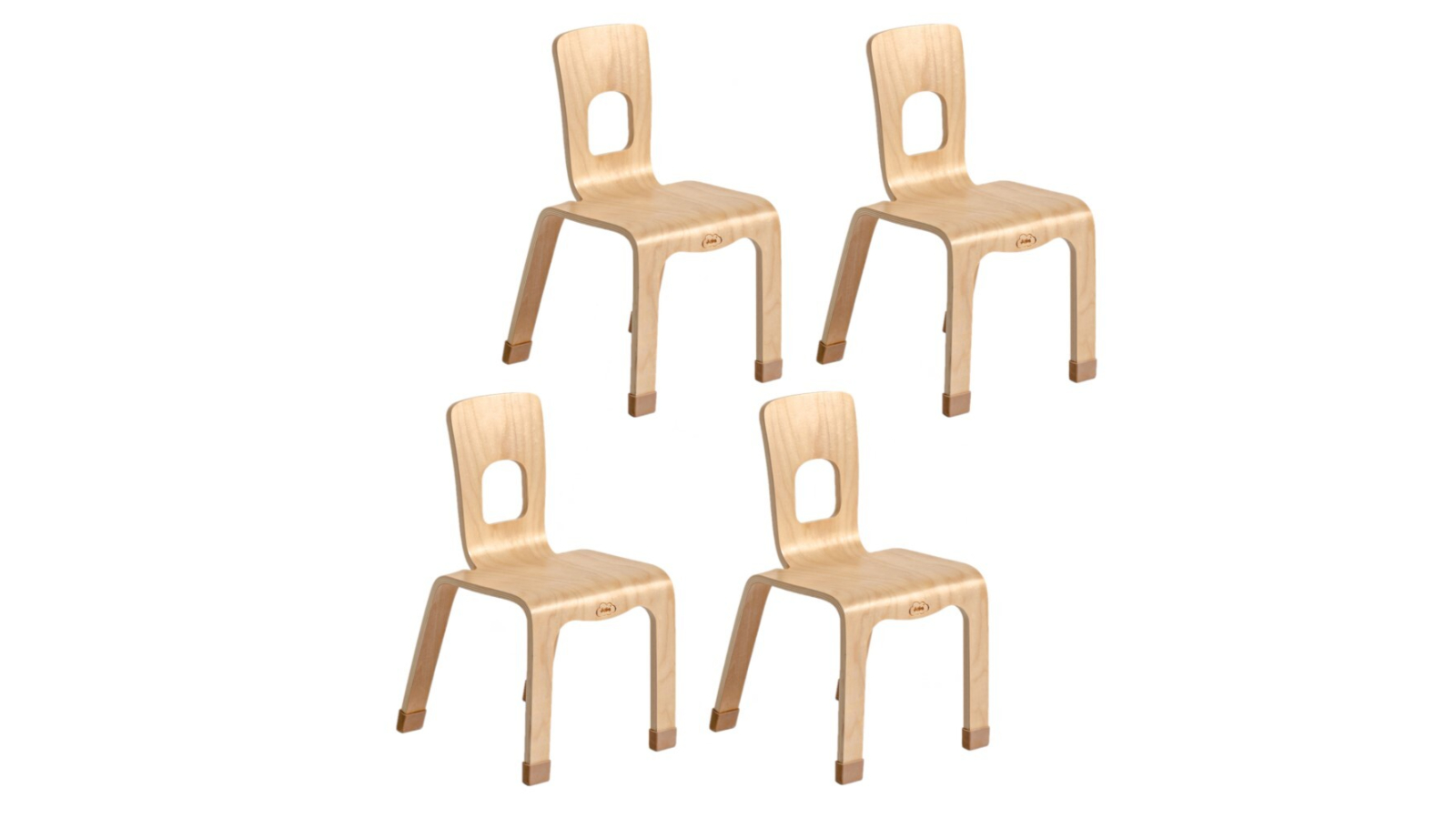 Jooyes Set of 4 Kids One Piece Bentwood Stackable Chair - 30cm | Harvey ...