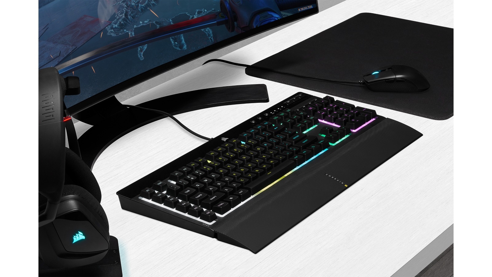 Corsair K55 RGB PRO Keyboard and KATAR PRO Mouse Gaming Bundle | Harvey ...