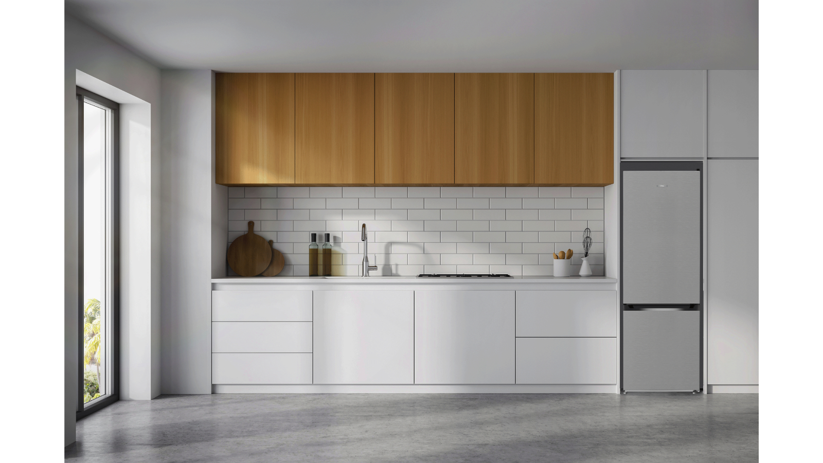 Hitachi 323L Bottom Mount Fridge - Pearl Steel | Harvey Norman