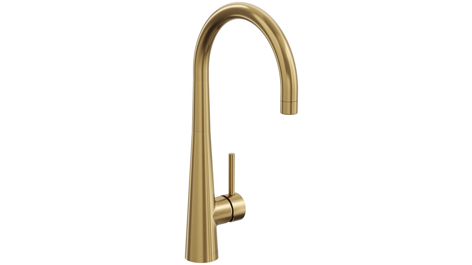 Linsol Kashi Gooseneck Sink Mixer - Brushed Brass | Harvey Norman