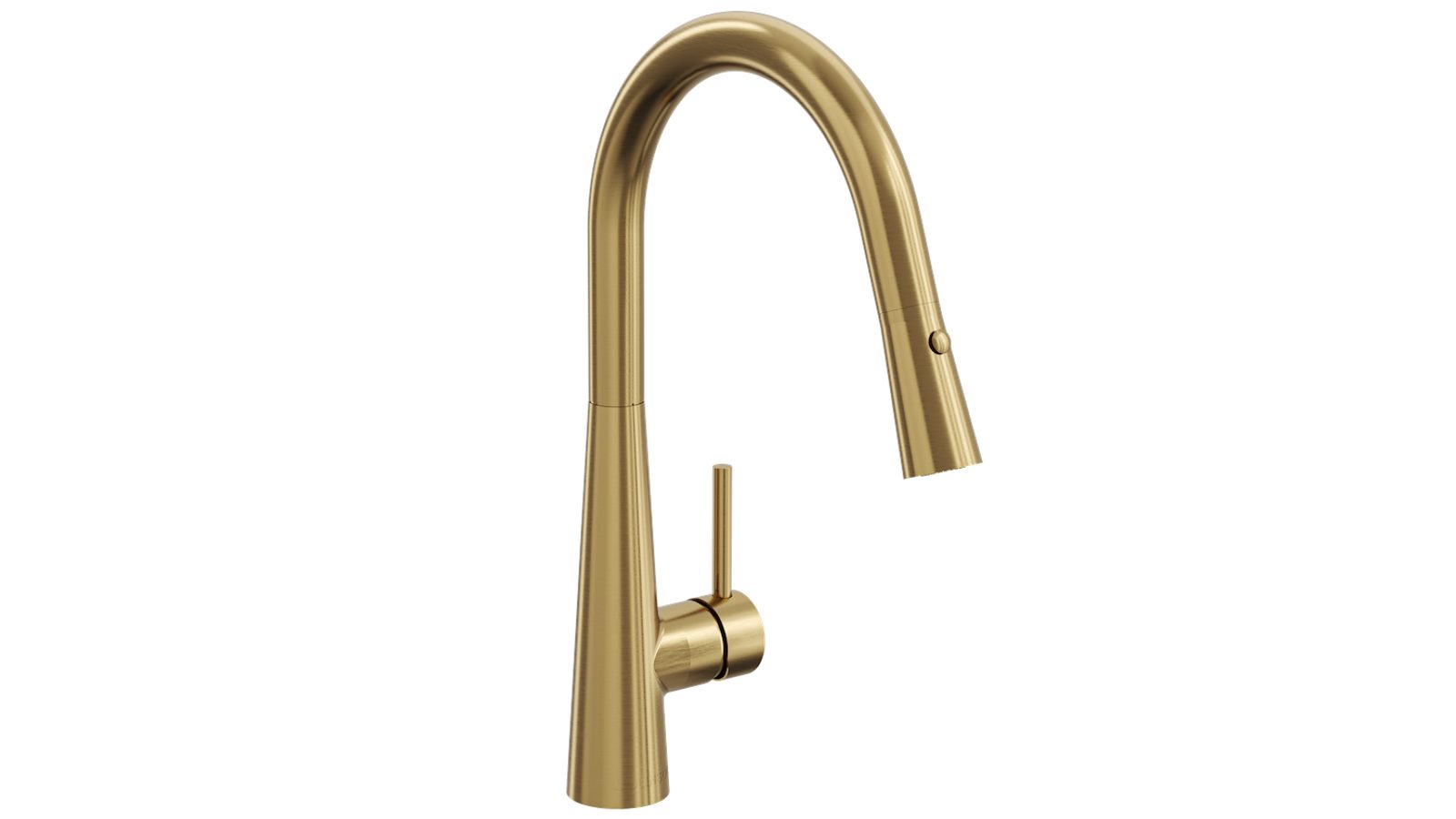Linsol Kashi Pull-out Sink Mixer - Brushed Brass | Harvey Norman