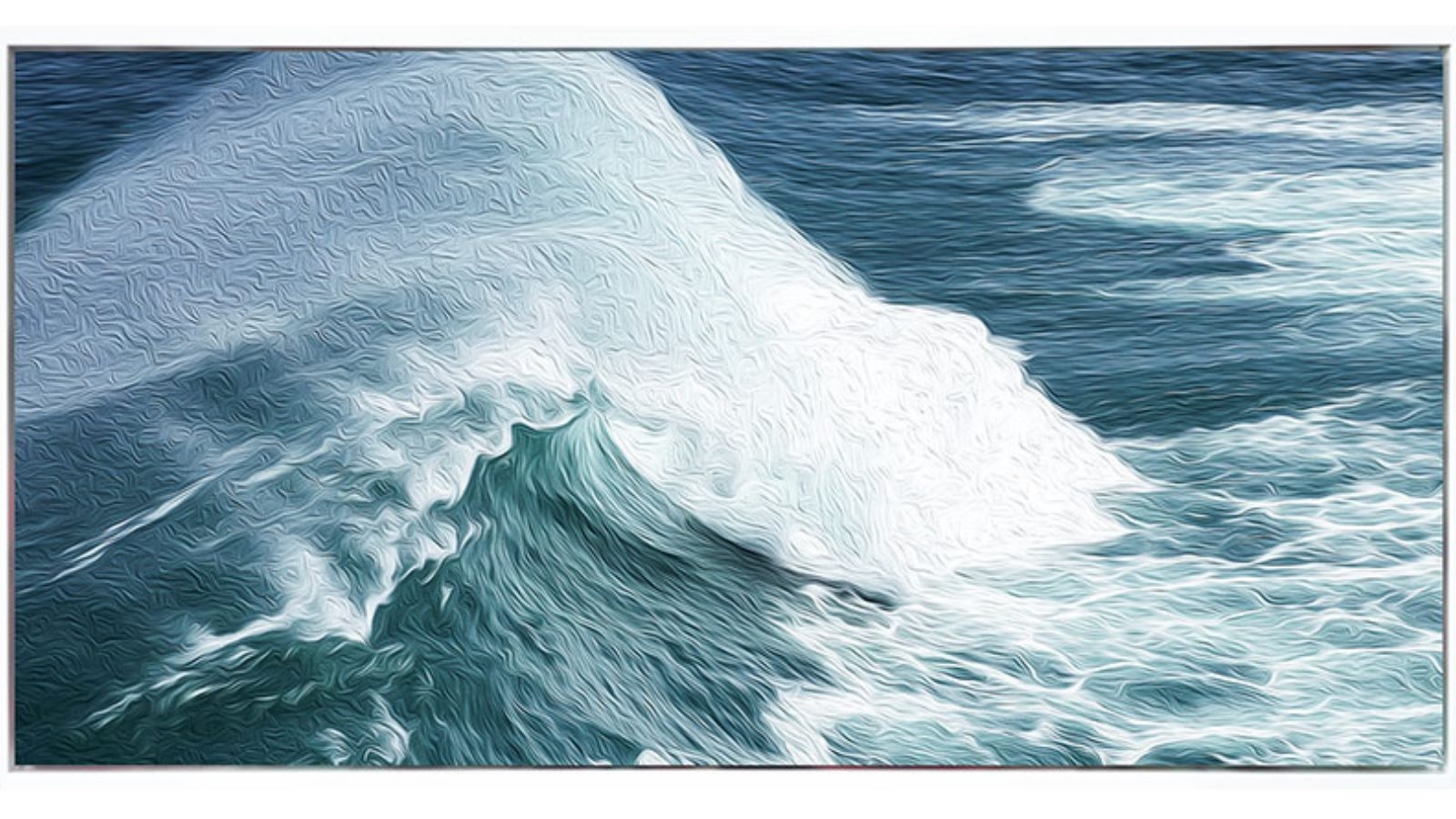 Kelly Lane Wave Indigo Seas Shadow Frame Wall Art | Harvey Norman