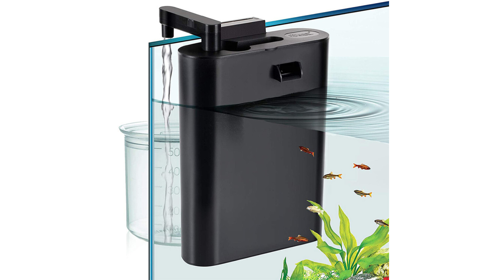 Hygger 3-in-1 Aquarium Internal Filter and Cartridges Set - Black ...