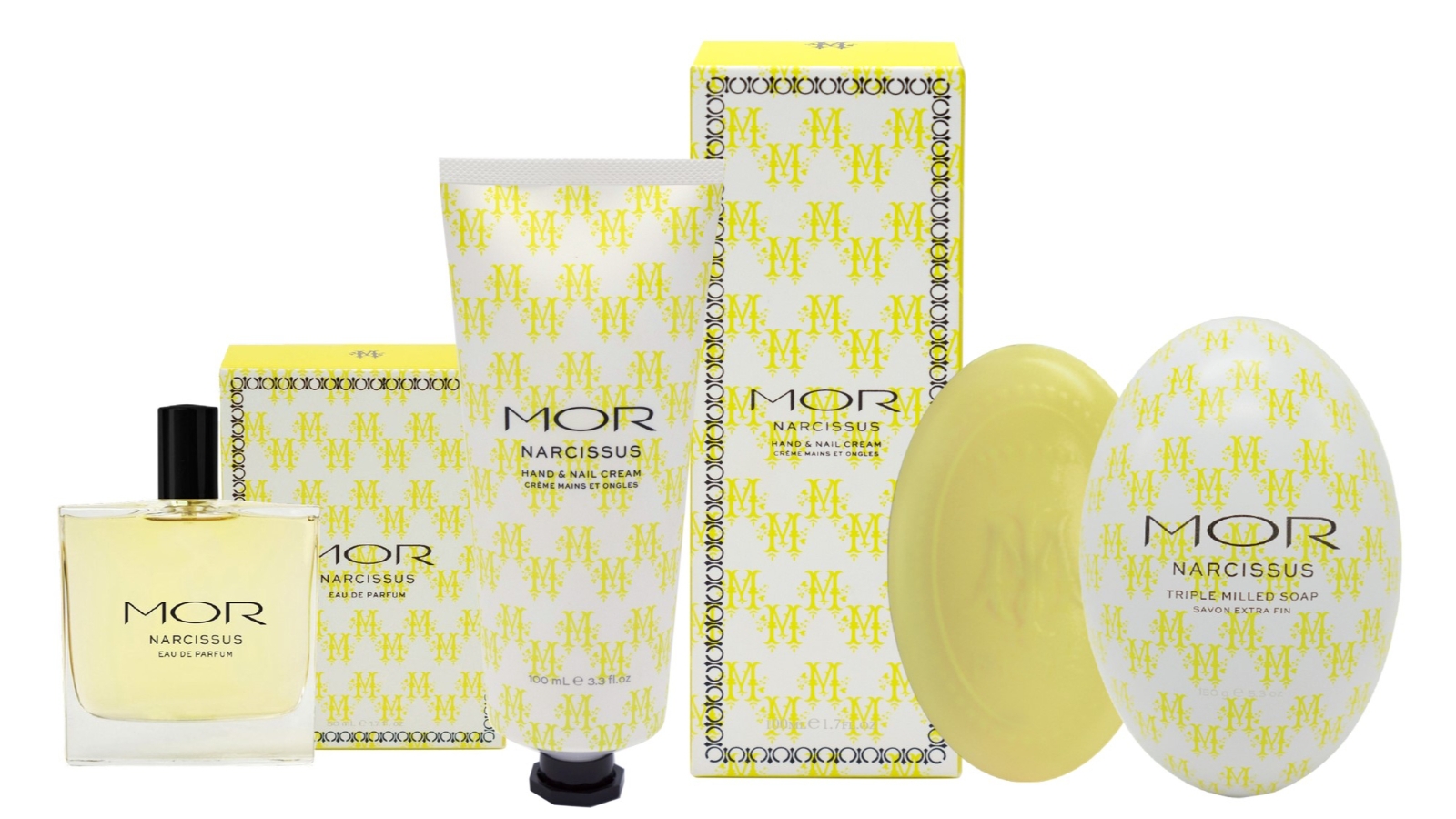 MOR Narcissus Hand Cream, Soap and Perfumette Set | Harvey Norman