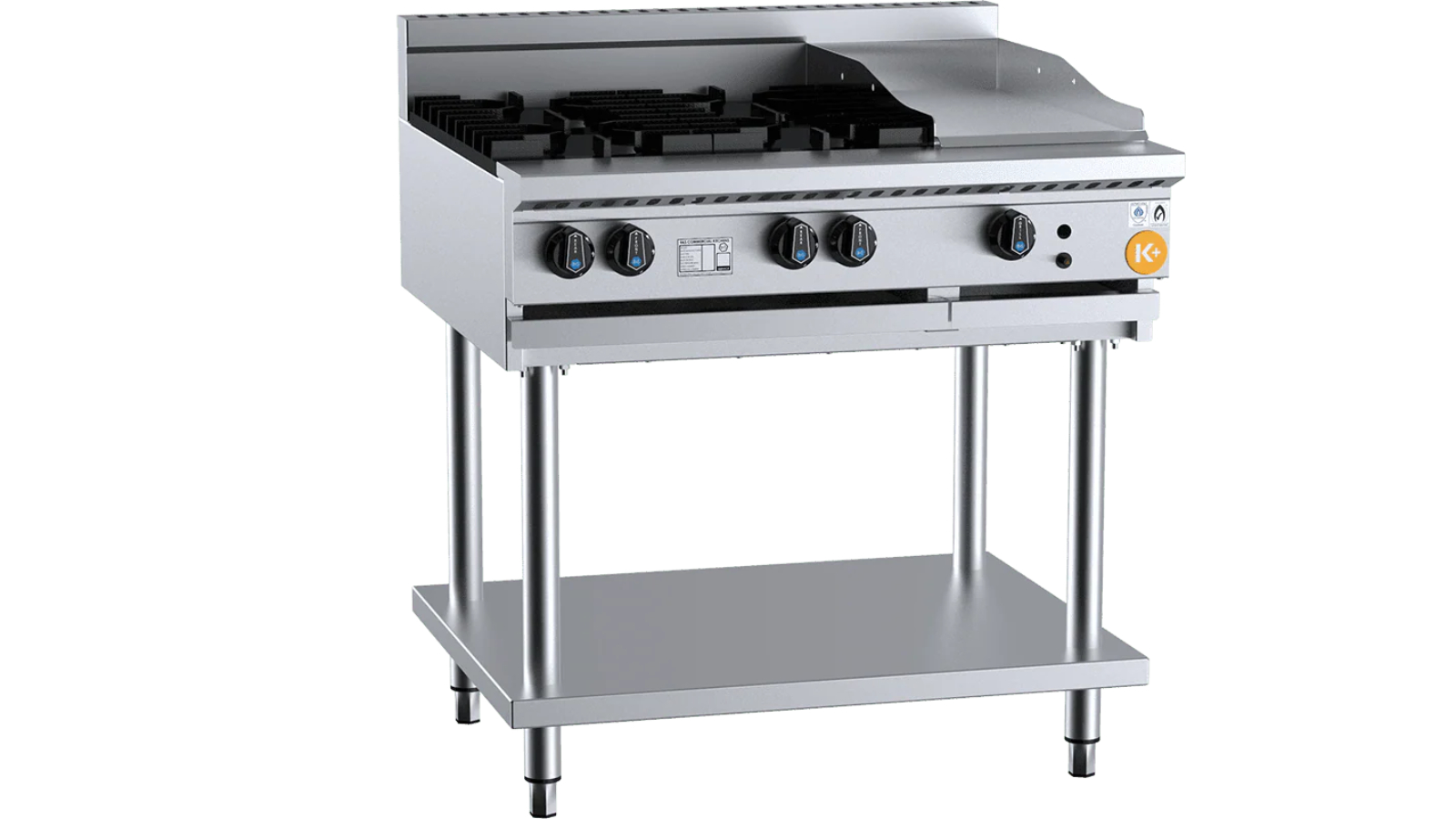 K+ Natural Gas 4 Open Burner with Grill Plate - 30cm | Harvey Norman