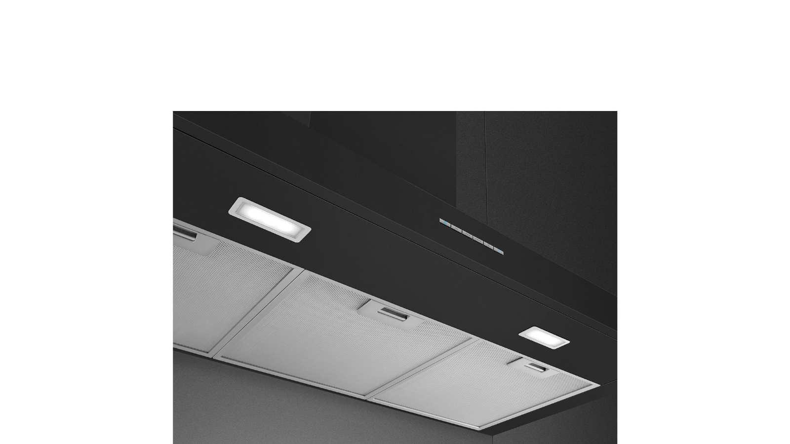 Smeg 90cm Wall Mount T-Shape Canopy Rangehood - Matte Black | Harvey Norman