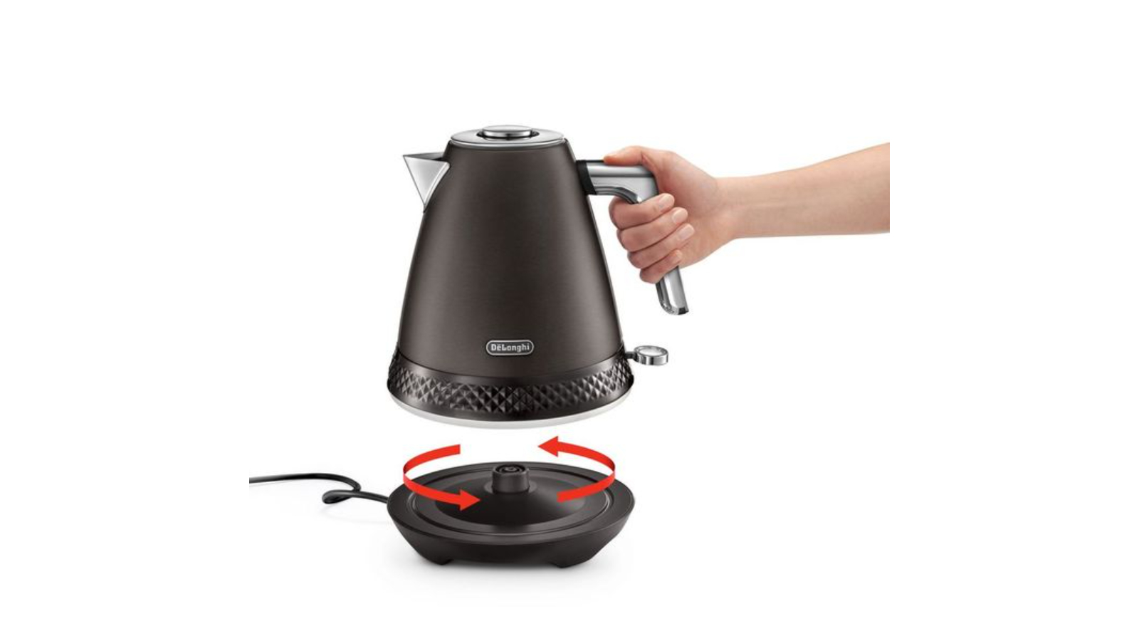 DeLonghi Diadema Kettle - Graphite | Harvey Norman