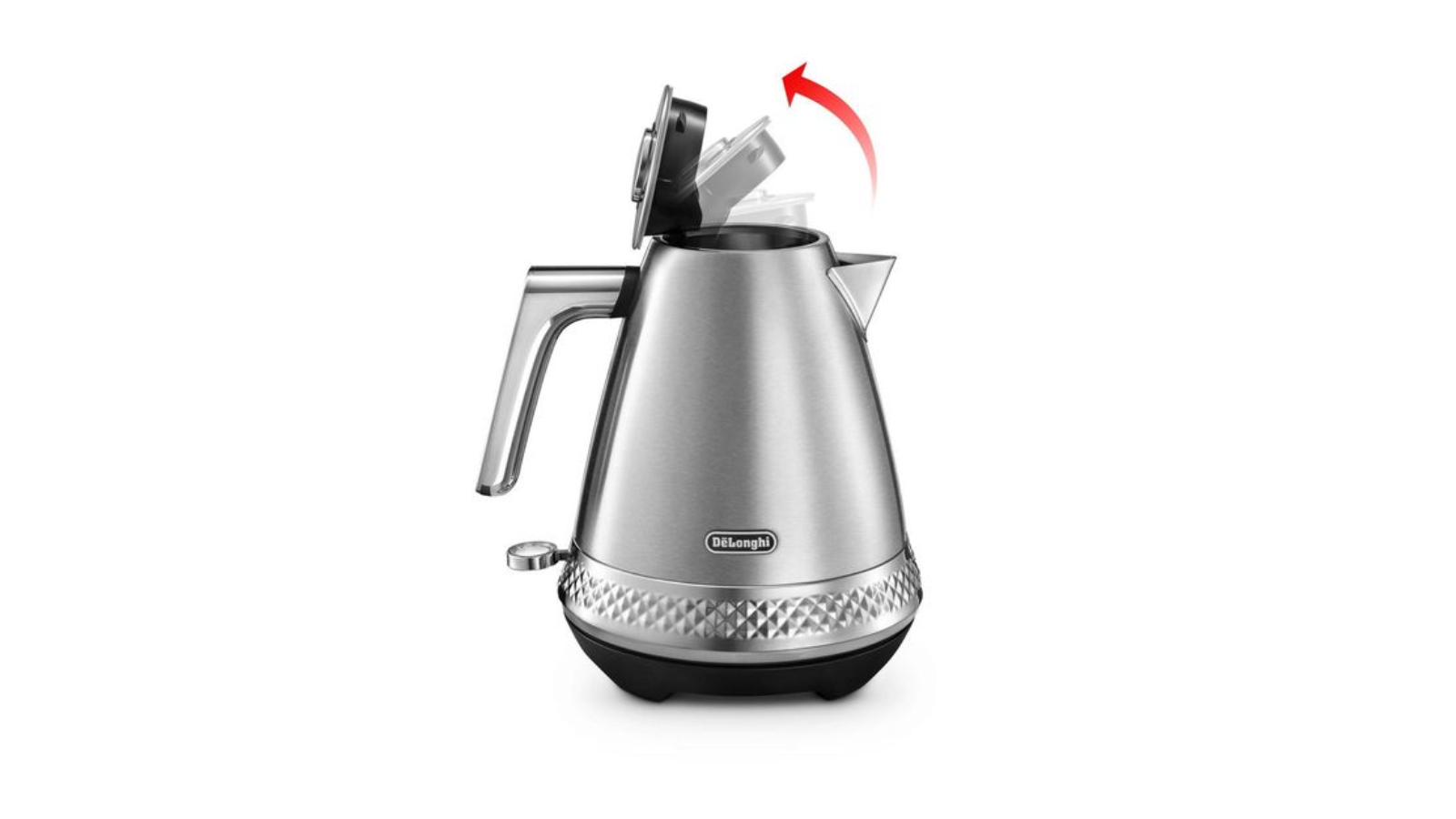 DeLonghi Diadema Kettle - Silver | Harvey Norman