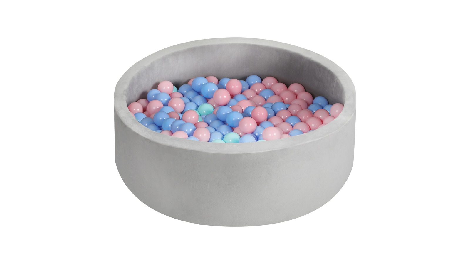 BoPeep Grey 120 x 35cm Kids Ocean Soft Ball Play Pit with 300 Balls ...
