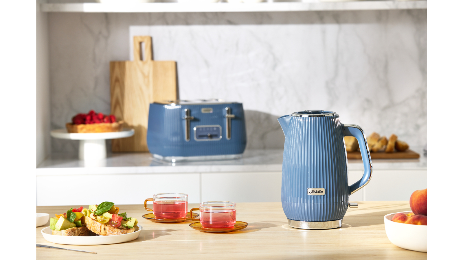 Sunbeam Radiance Collection 4 Slice Toaster - Blue | Harvey Norman
