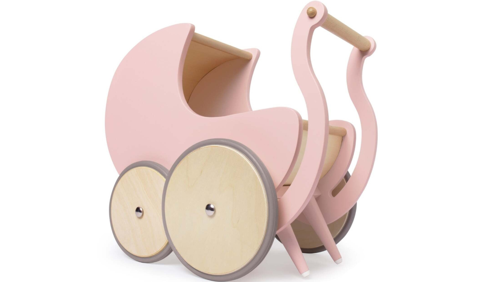 Kinderfeets 2-in-1 Wooden Baby Walker and Doll Pram - Rose | Harvey Norman