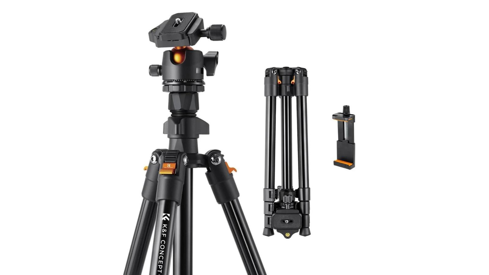 K and F Concept 63.8inch Aluminum Alloy Lightweight Tripod with BH-28L ...