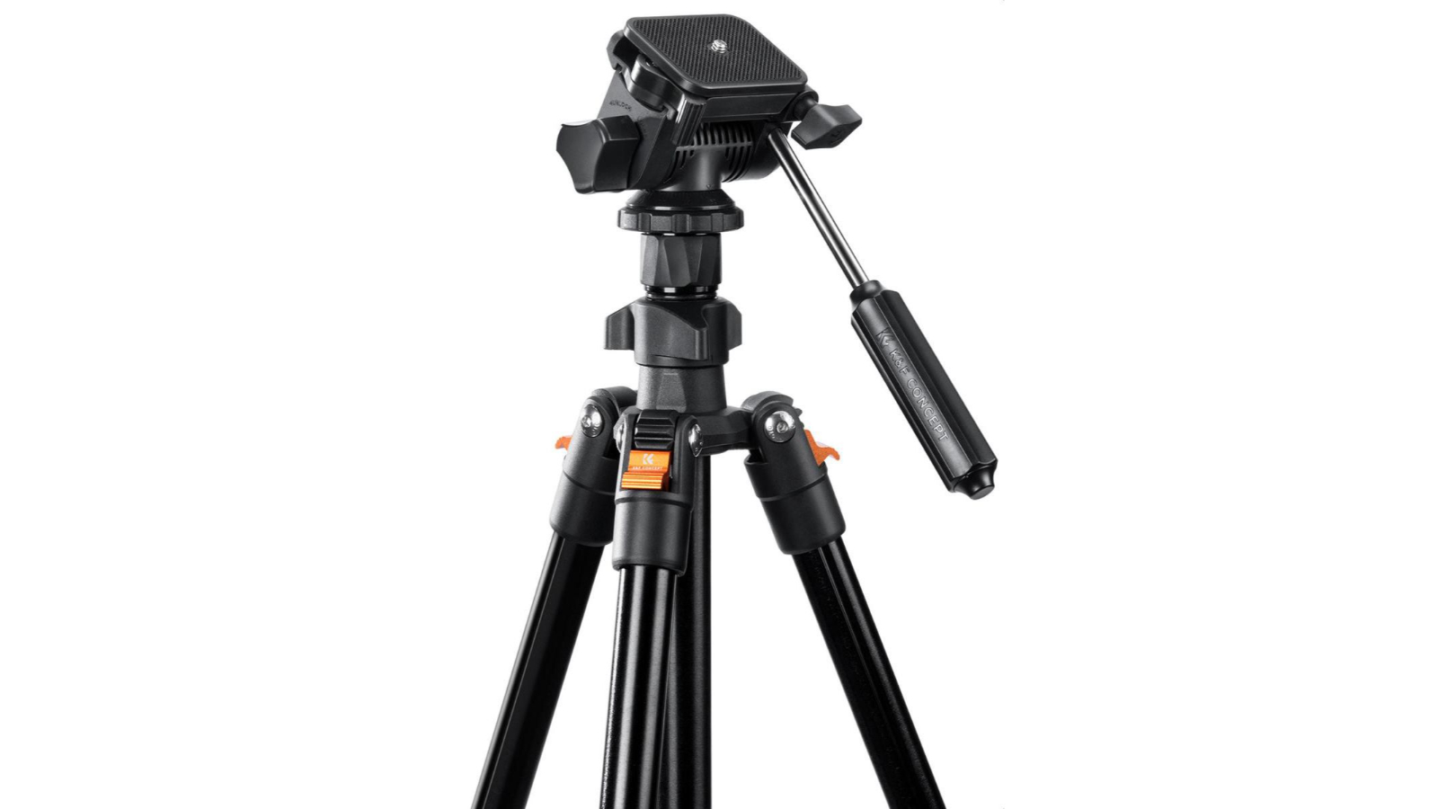 K and F Concept 77inch Aluminium Tripod with 3-Way Head and Phone ...