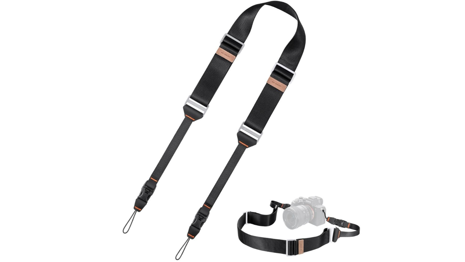 K and F Concept 4.5cm Quick Release Camera Neck Strap - Black | Harvey ...