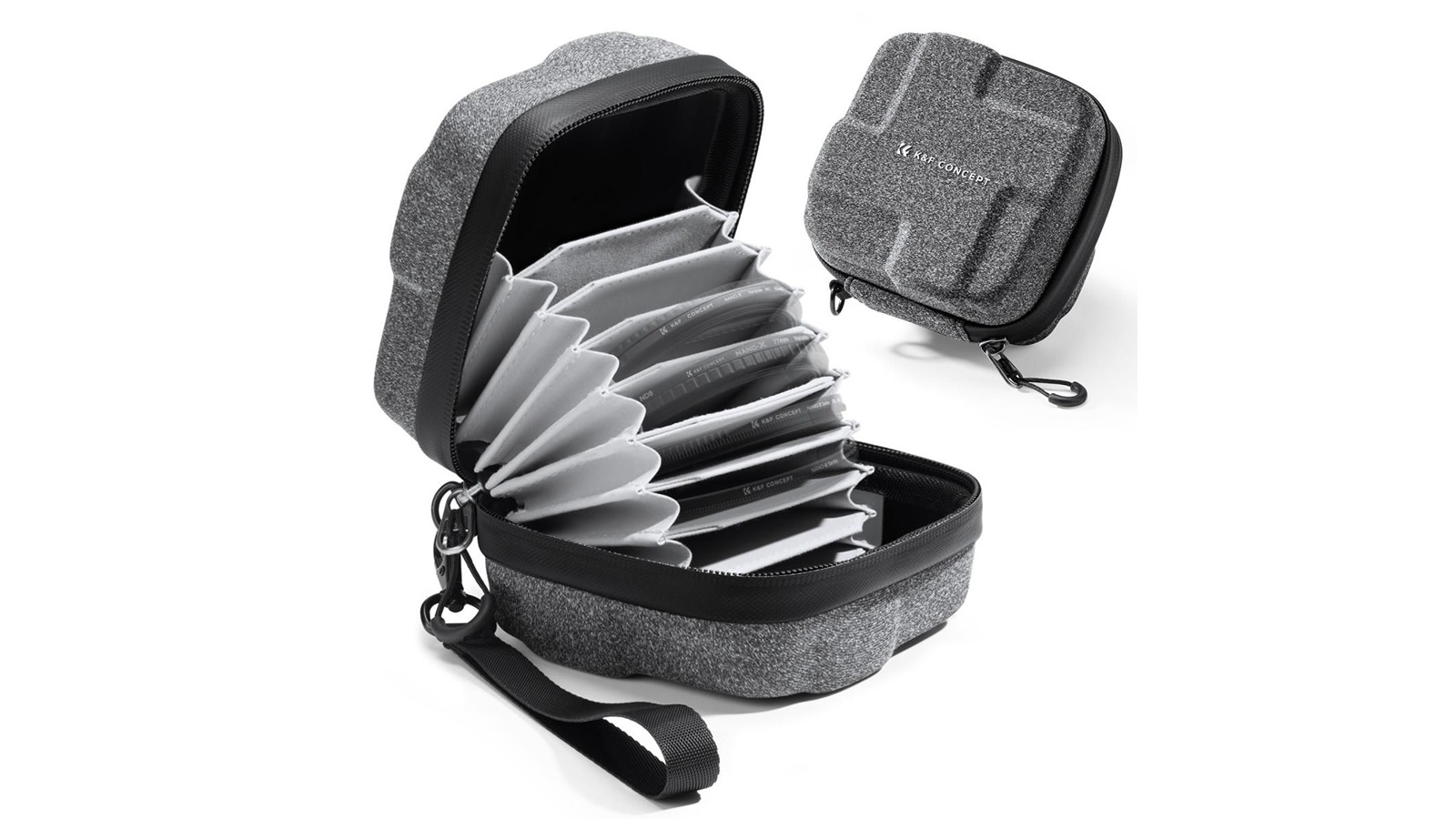K and F Concept Small 10 Pocket Hard Shell Case for up to 8.2cm ...