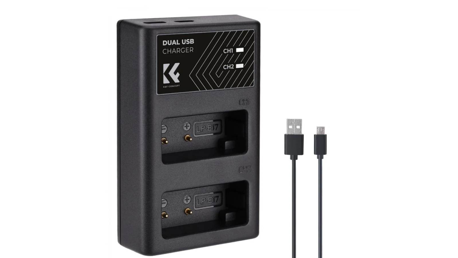 K and F Concept LP-E17 Dual Channel Charger with Type-C Charging Cable ...