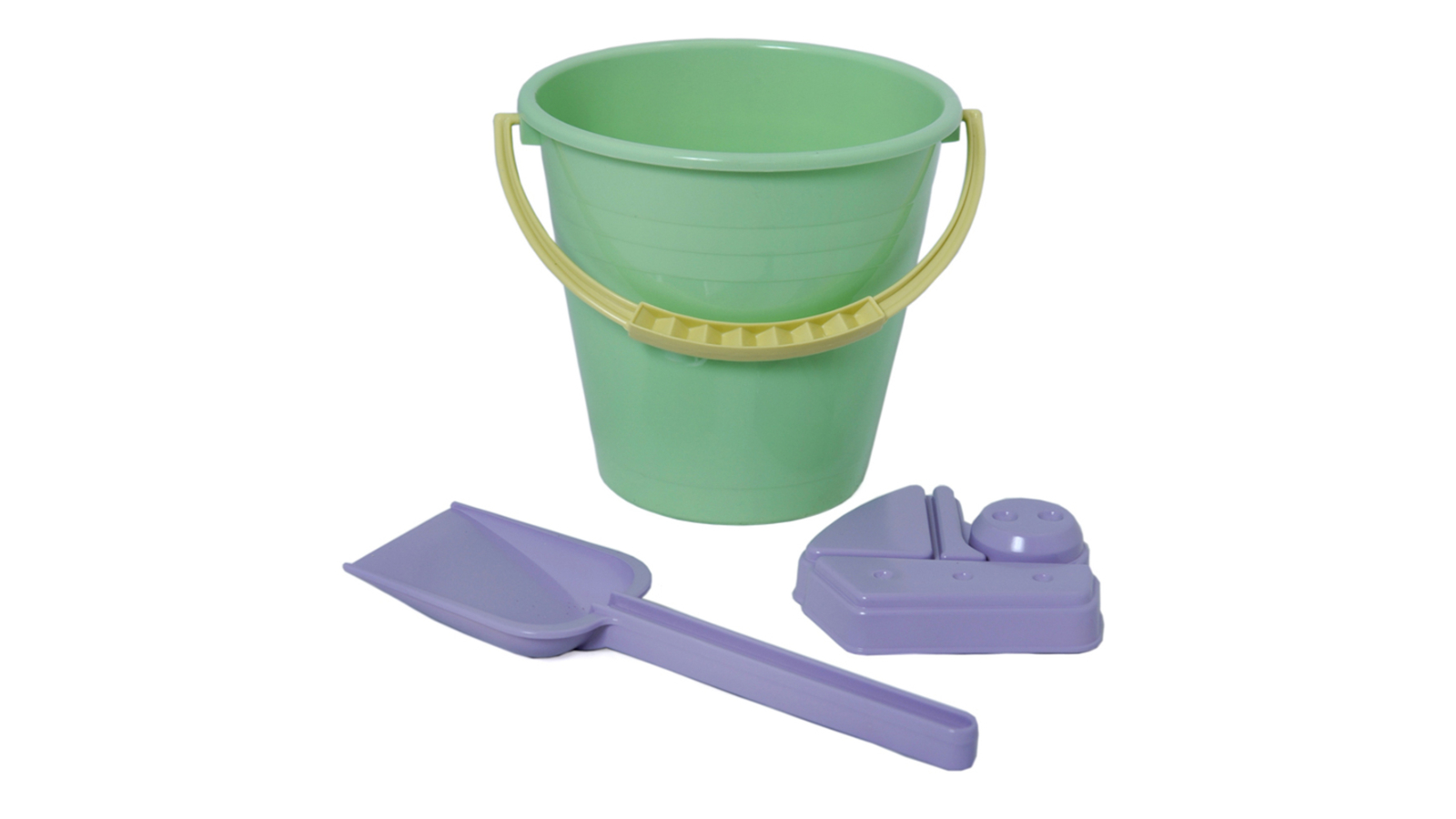 Plasto 3 Piece Im Green Beach Bucket Sand Pit Playset Outdoor Toy for ...
