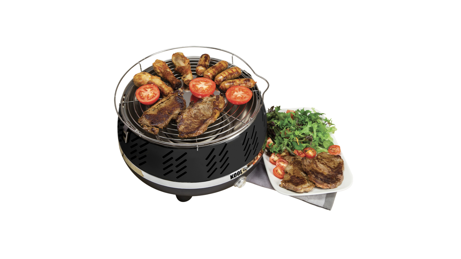 Kool Grill 41cm V2 Portable Charcoal Barbeque Grill with Dome Lid ...