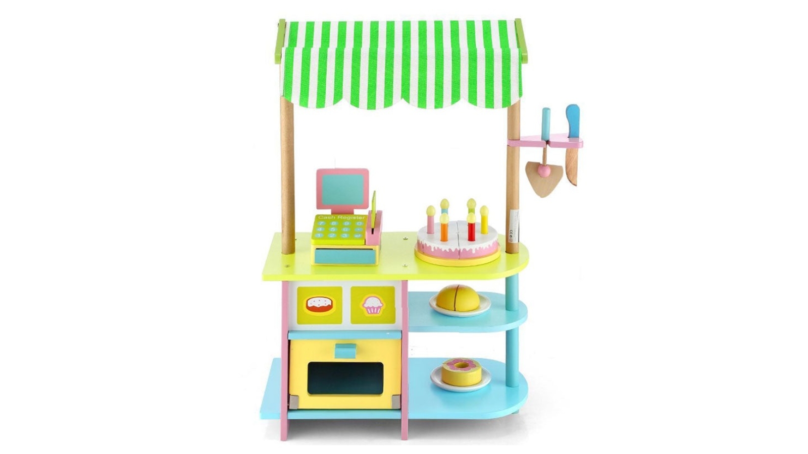 Kids Wooden Bakery Stand Toy Shop with Awning | Harvey Norman