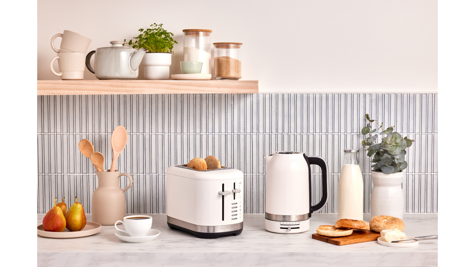 KitchenAid 2 Slice Toaster - Porcelain White | Harvey Norman