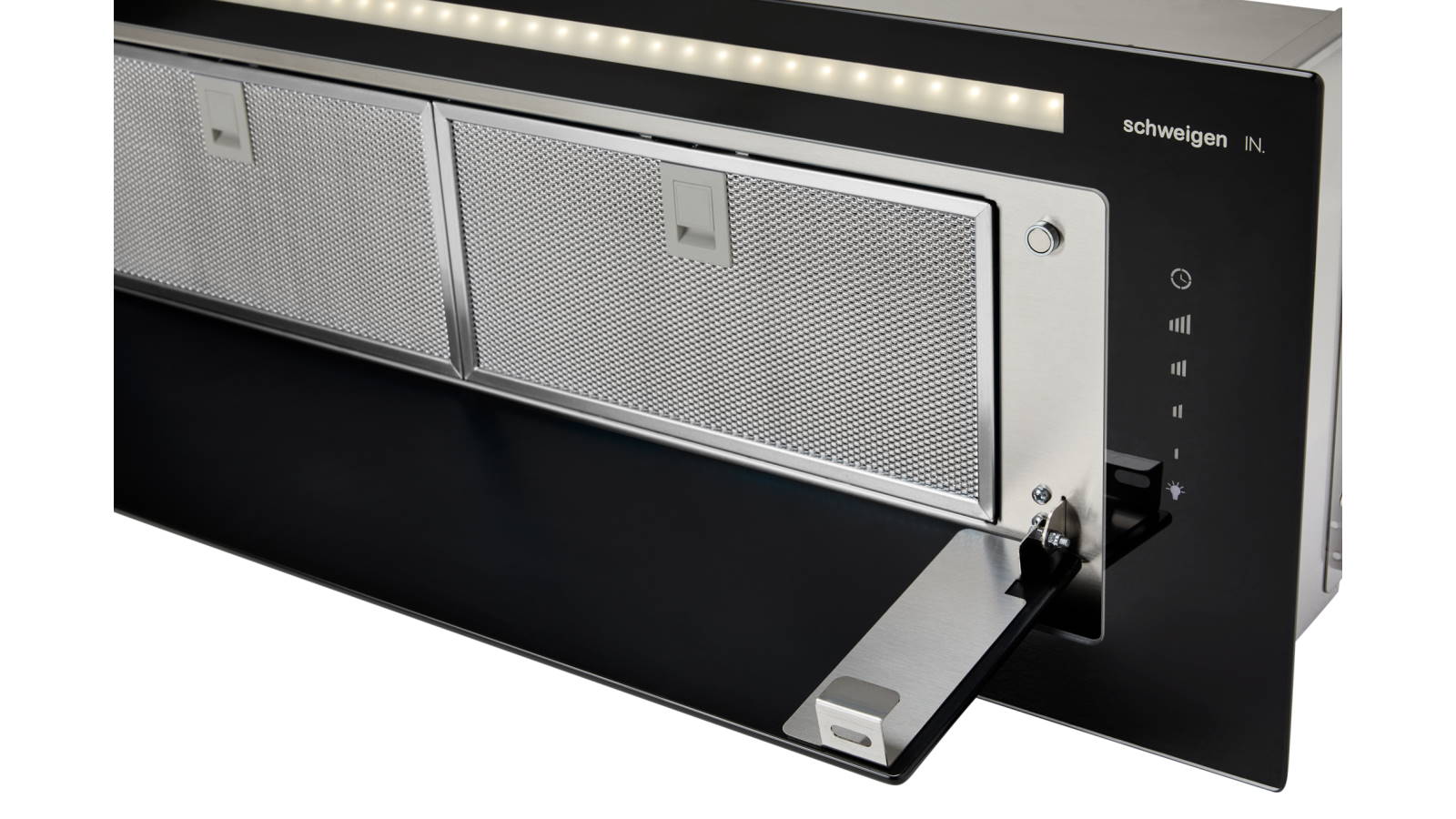 Schweigen 90cm Silent Black Glass Undermount Rangehoood with Isodrive ...