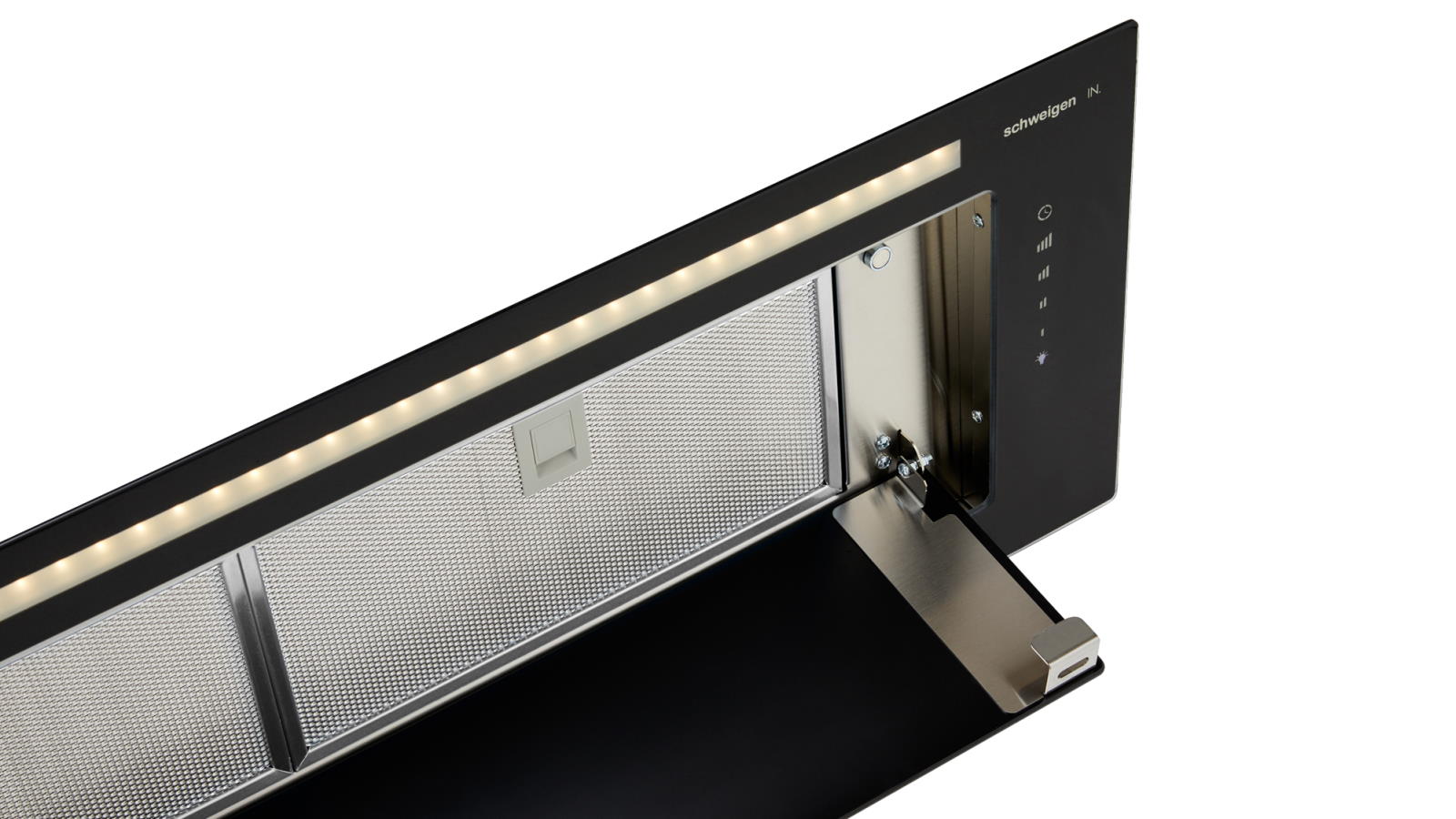 Schweigen 90cm Silent Black Glass Undermount Rangehoood with Isodrive ...