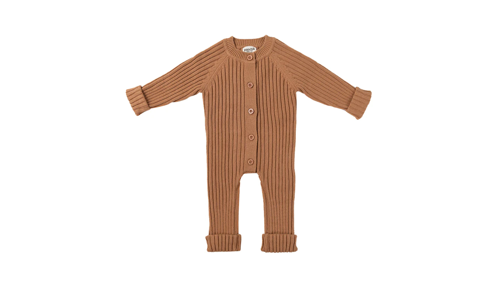 Ponchik Crepe Ribbed Button Front Baby Onesie - 12-18 months | Harvey ...