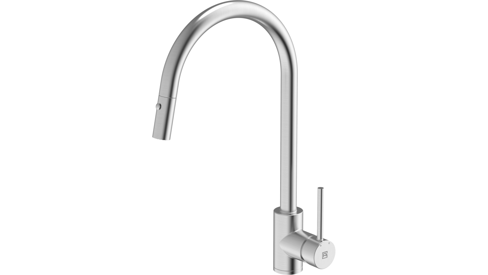 Gareth Ashton Gooseneck Kitchen Mixer - Brushed Stainless Steel | Harvey Norman