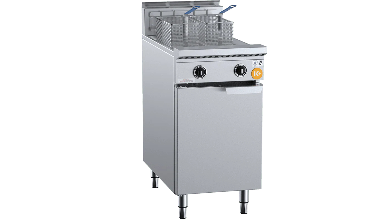 K+ 13.5 Litre LPG Split Pan 2 Basket Twin Chamber Turbo Deep Fryer ...
