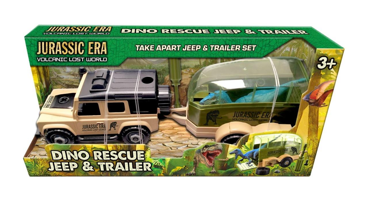 Jurassic Era Volcanic Lost World Dino Rescue Team Vehicle and Dino Box ...