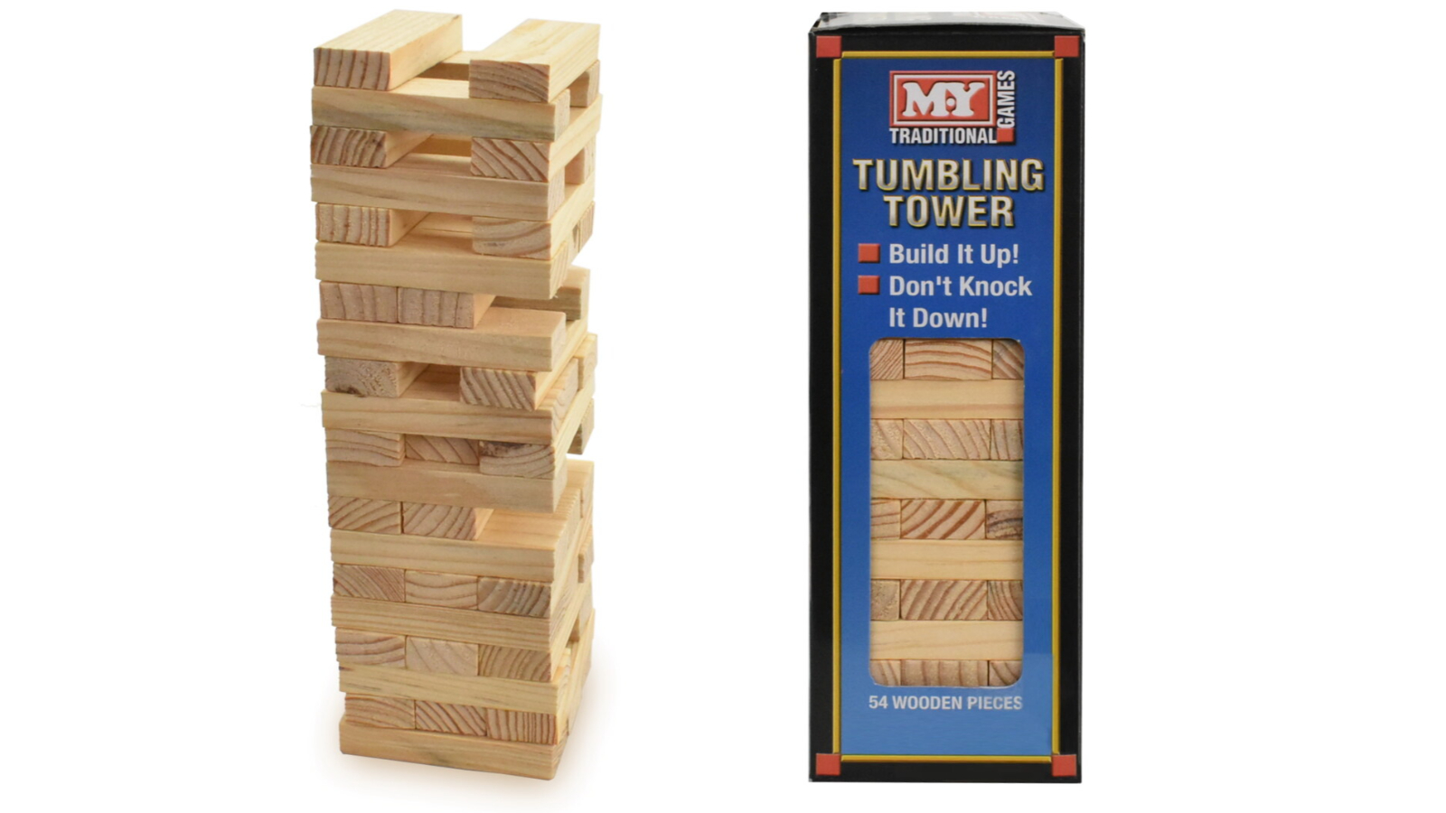 M.Y 54 Piece Wooden Tumbling Tower | Harvey Norman