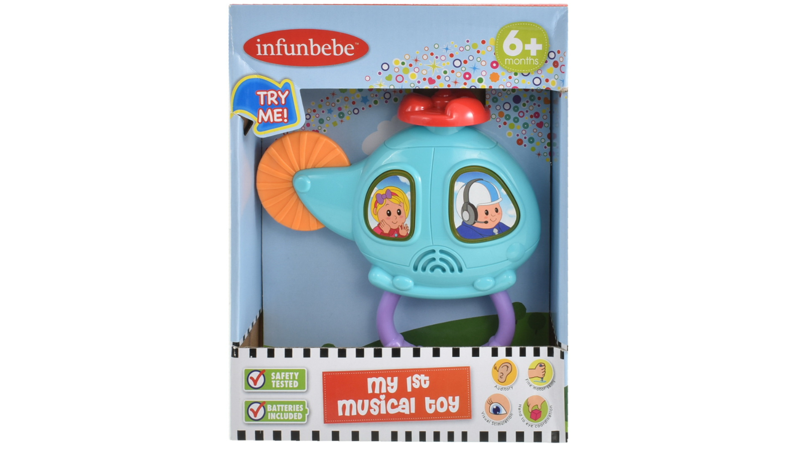Infunbebe My 1st Musical Toy Helicopter | Harvey Norman