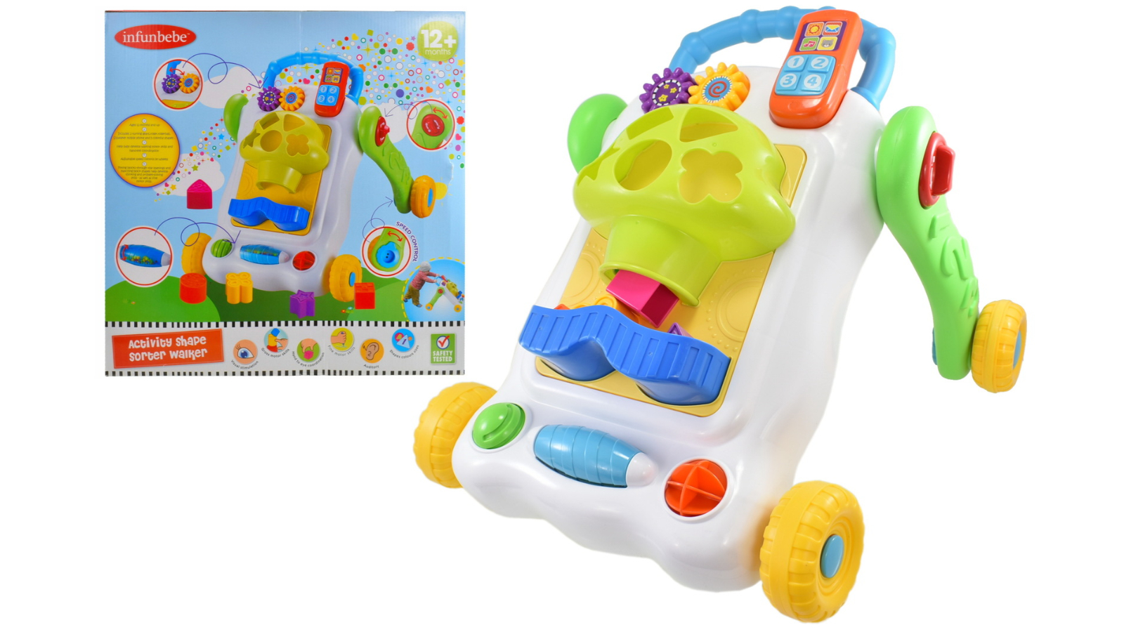 Infunbebe Activity Shape Sorter Baby Walker | Harvey Norman