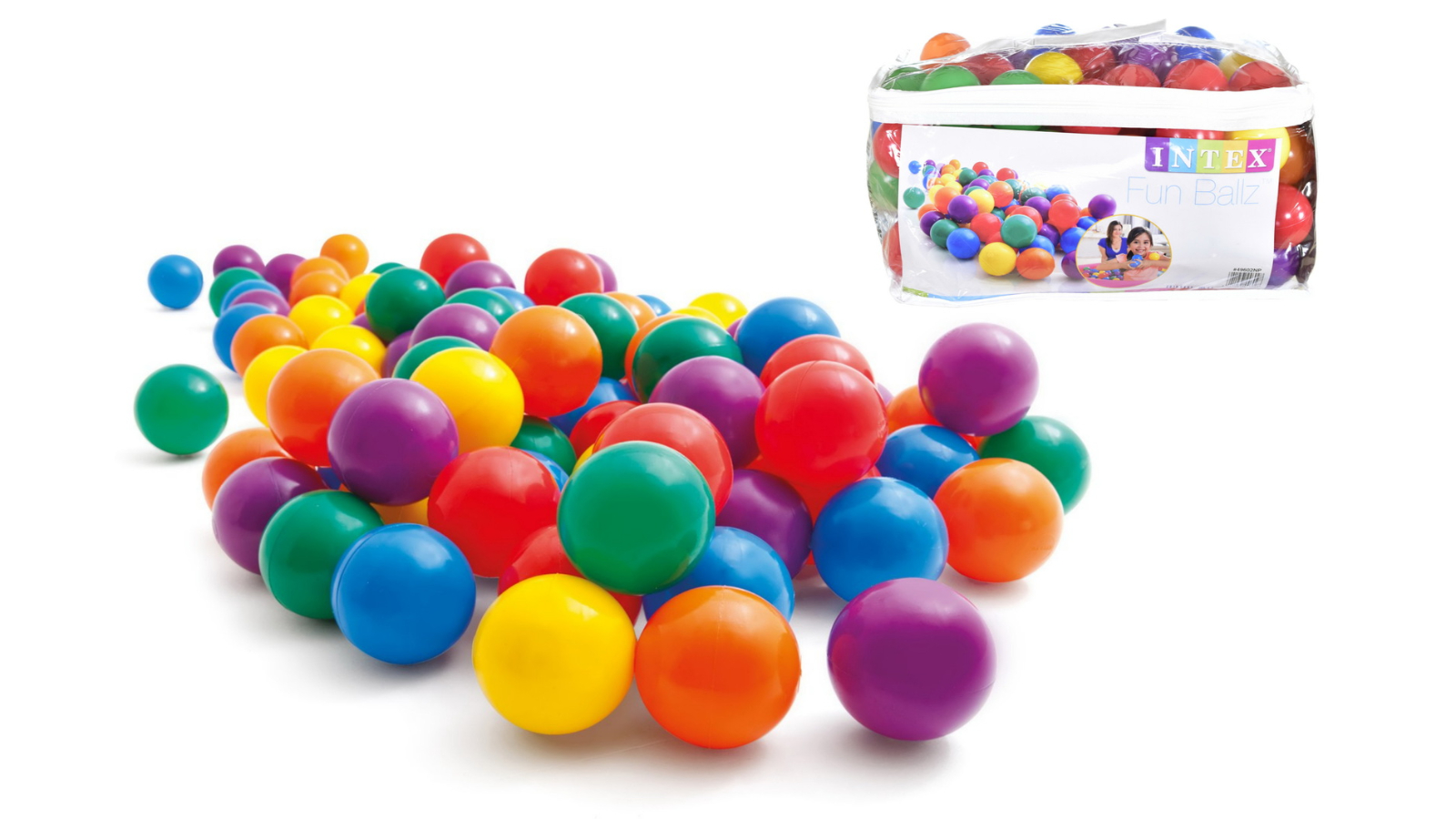 Intex Small Fun Ball 100 Plastic Ball - Multi-Coloured | Harvey Norman