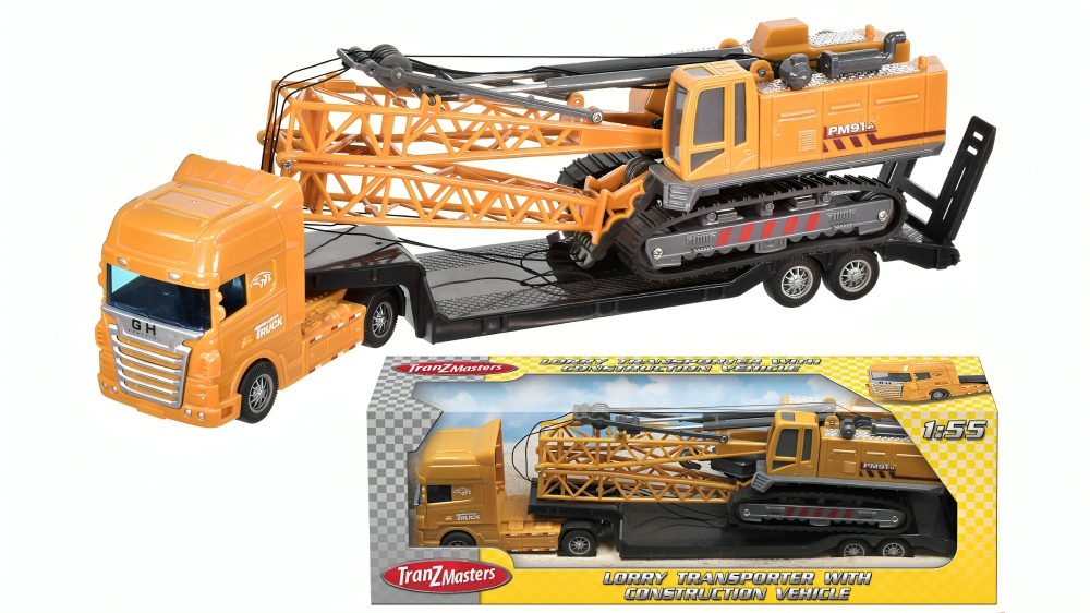Kandy Toys Lorry Transporter with Crane | Harvey Norman