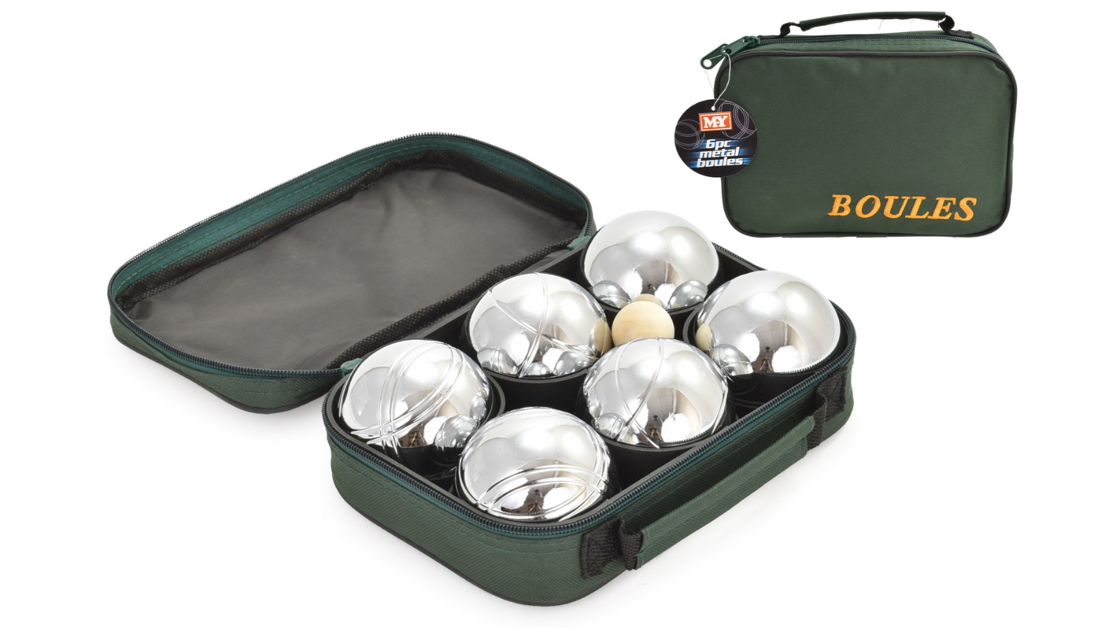 Kandy Toys 6 Ball Metal Boule Bocce Set | Harvey Norman