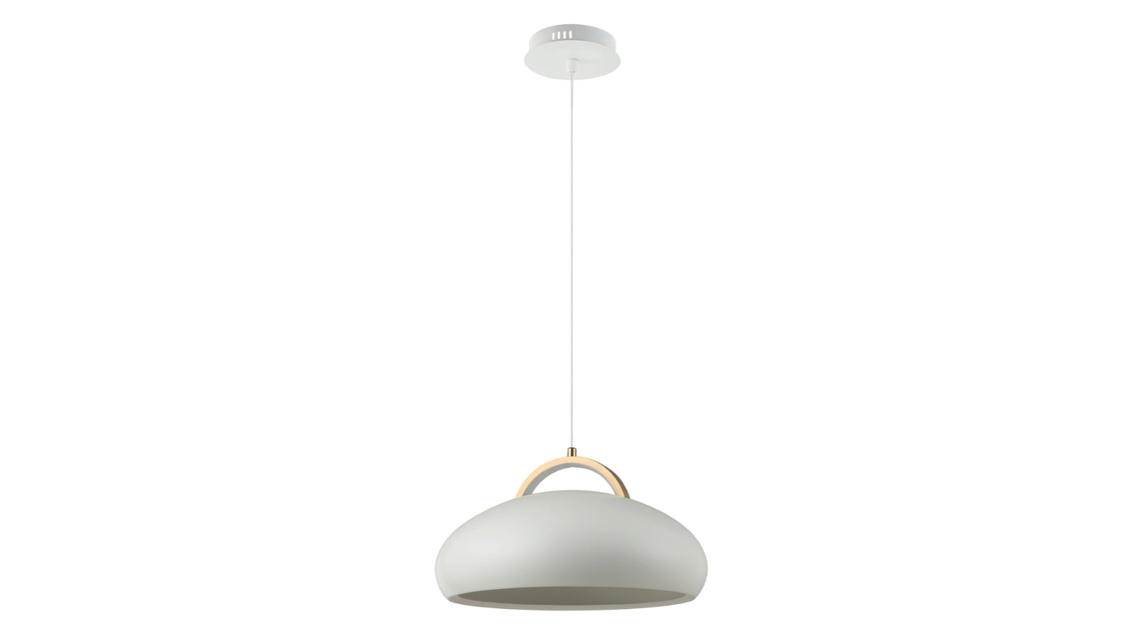 CLA LED Kupol Dome Pendant Light with Brass Highlight - White | Harvey ...