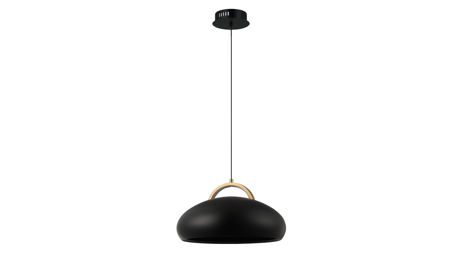 CLA LED Kupol Dome Pendant Light with Brass Highlight - Black | Harvey ...