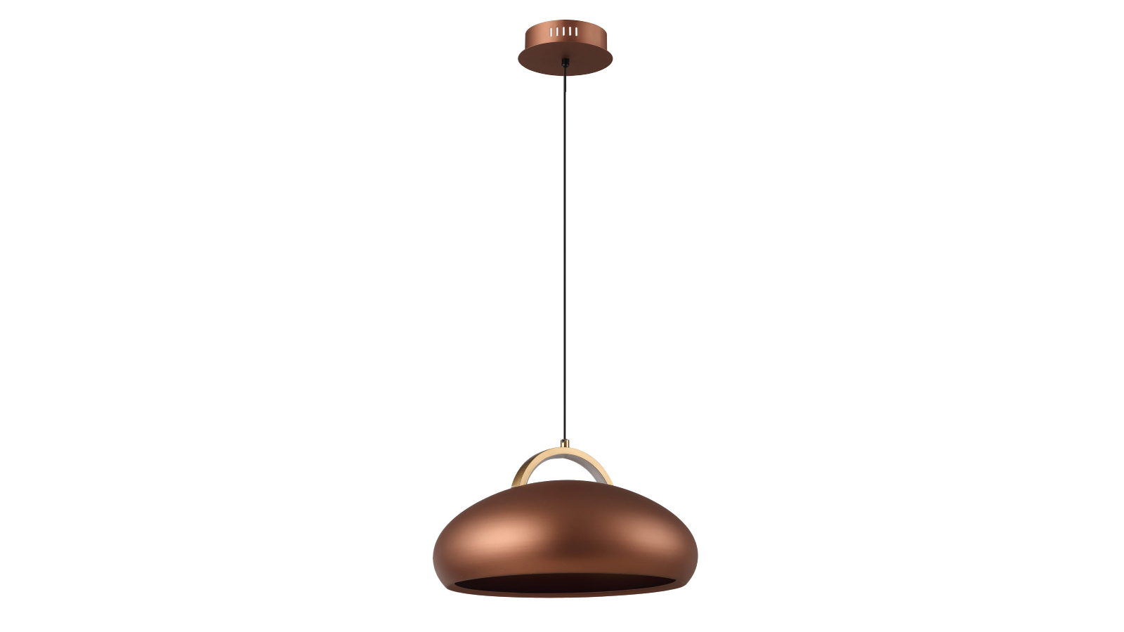 CLA LED Kupol Dome Pendant Light with Brass Highlight - Coffee | Harvey ...